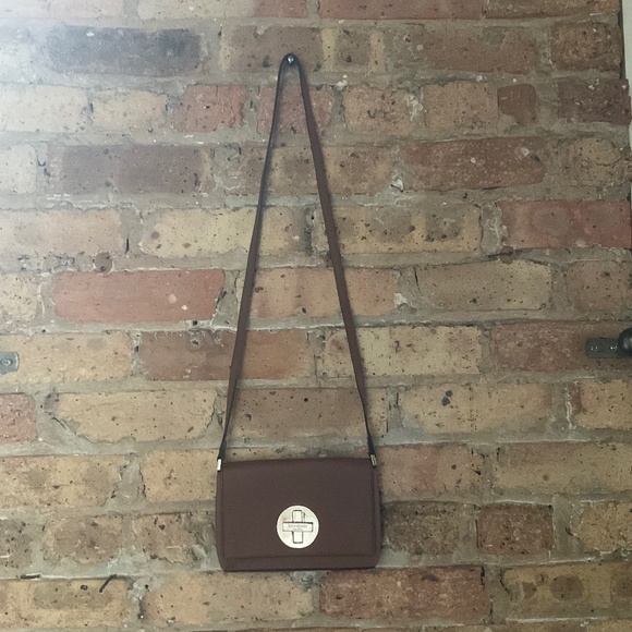 kate spade | Bags | Kate Spade Twist Lock Brown Leather Crossbody ...